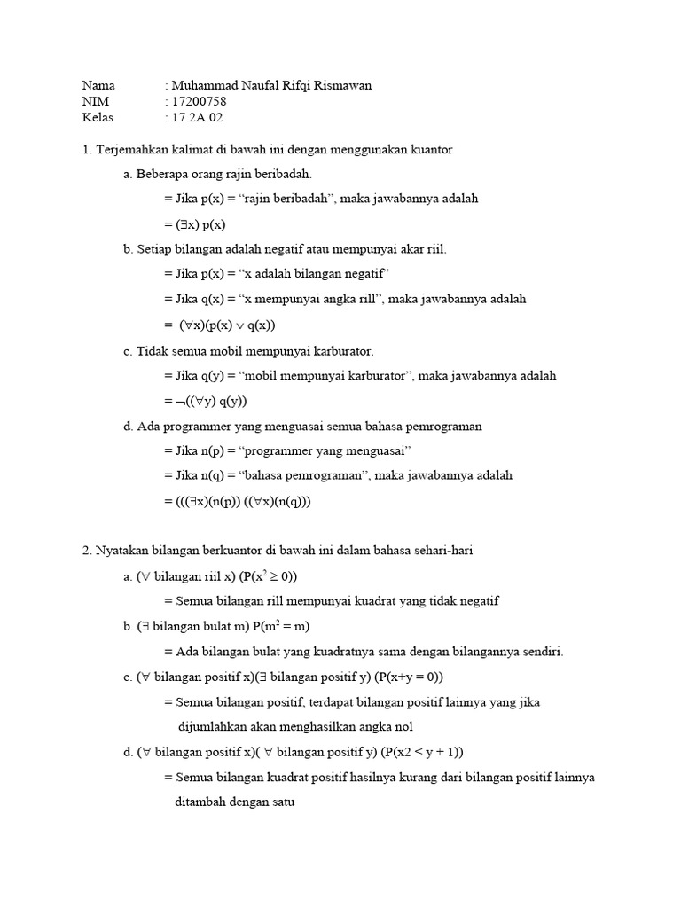 Tugas p.3 MTK Diskrit | PDF