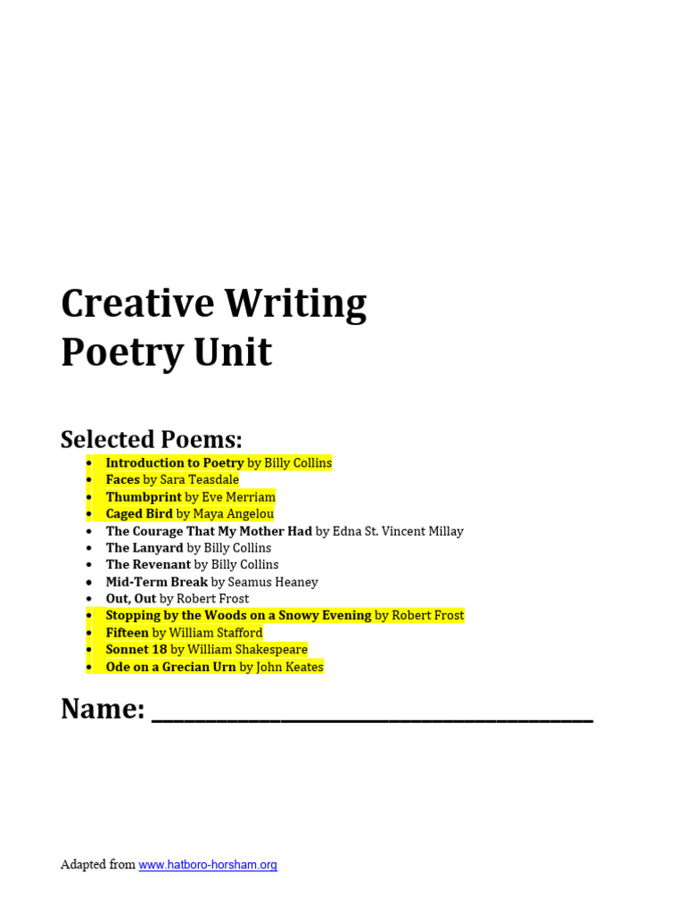 Poetry Reading and Analysis Guide | PDF | Language Arts & Discipline ...