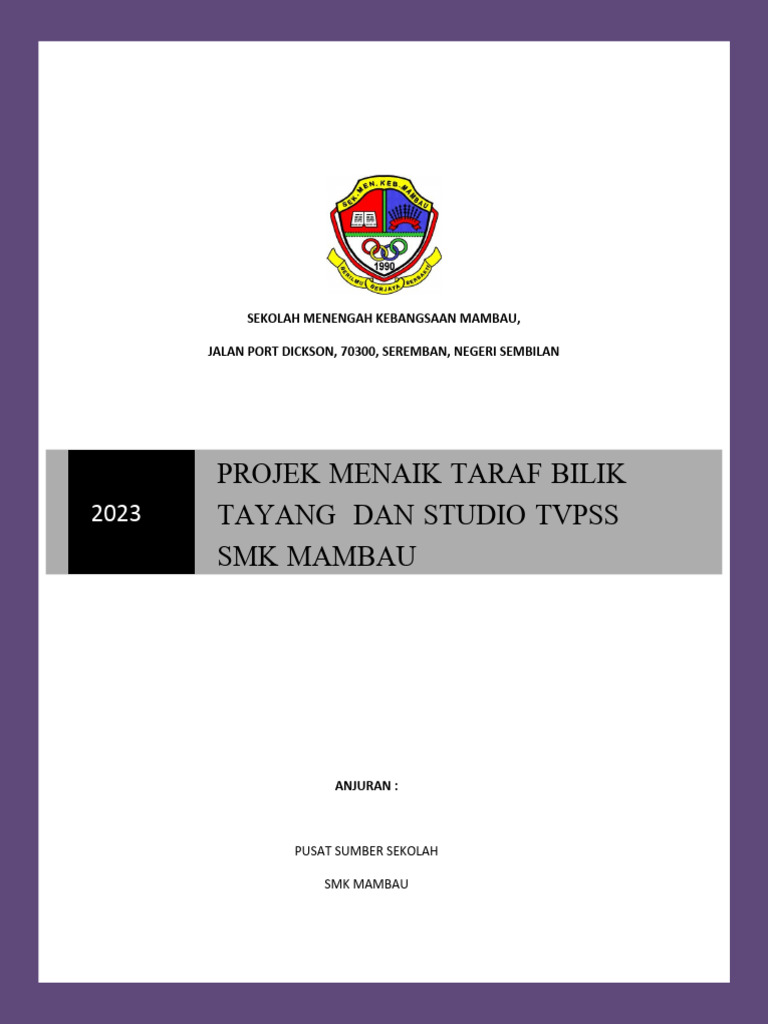 EDITED Kertas Kerja TVPSS Dan Bilik Tayang Naik Taraf 2023 | PDF