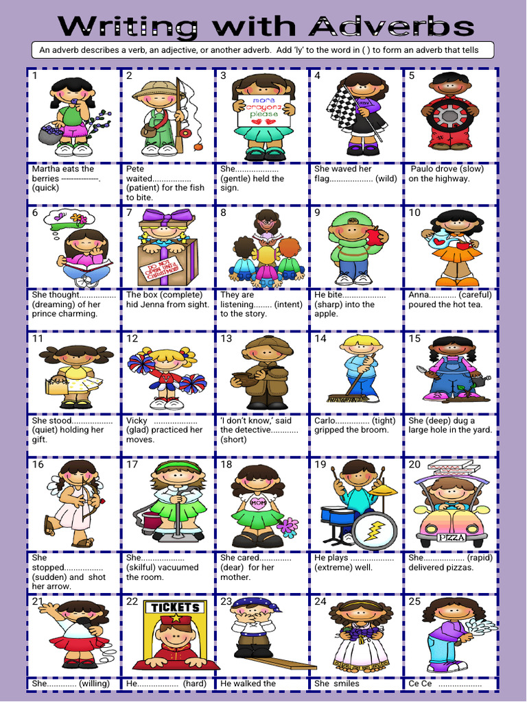 Adverbs Ending With Ly Grammar Drills - 5771 | PDF