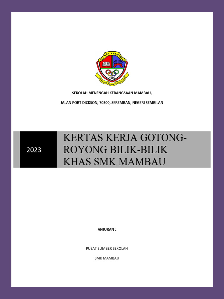 Kertas Kerja Gotong Royong Pss 2023 | PDF