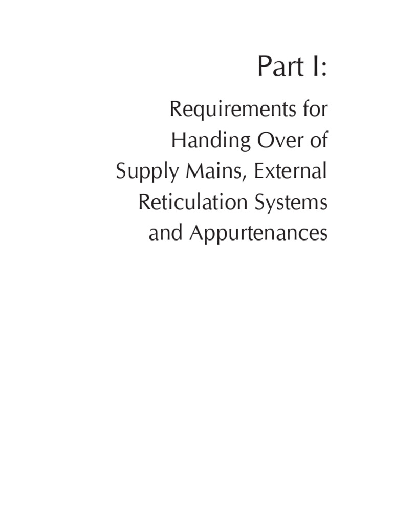 Developer's Water System Handover Guide | PDF | Technical Drawing ...