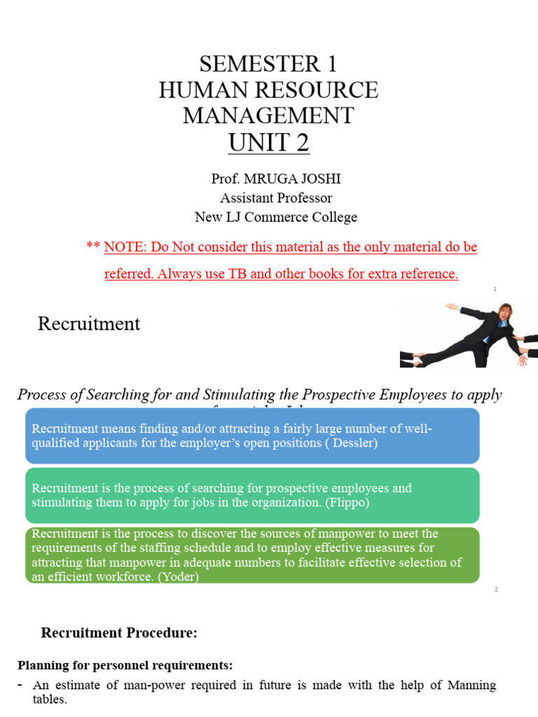 HRM - Unit 2 | PDF | Recruitment | Employment