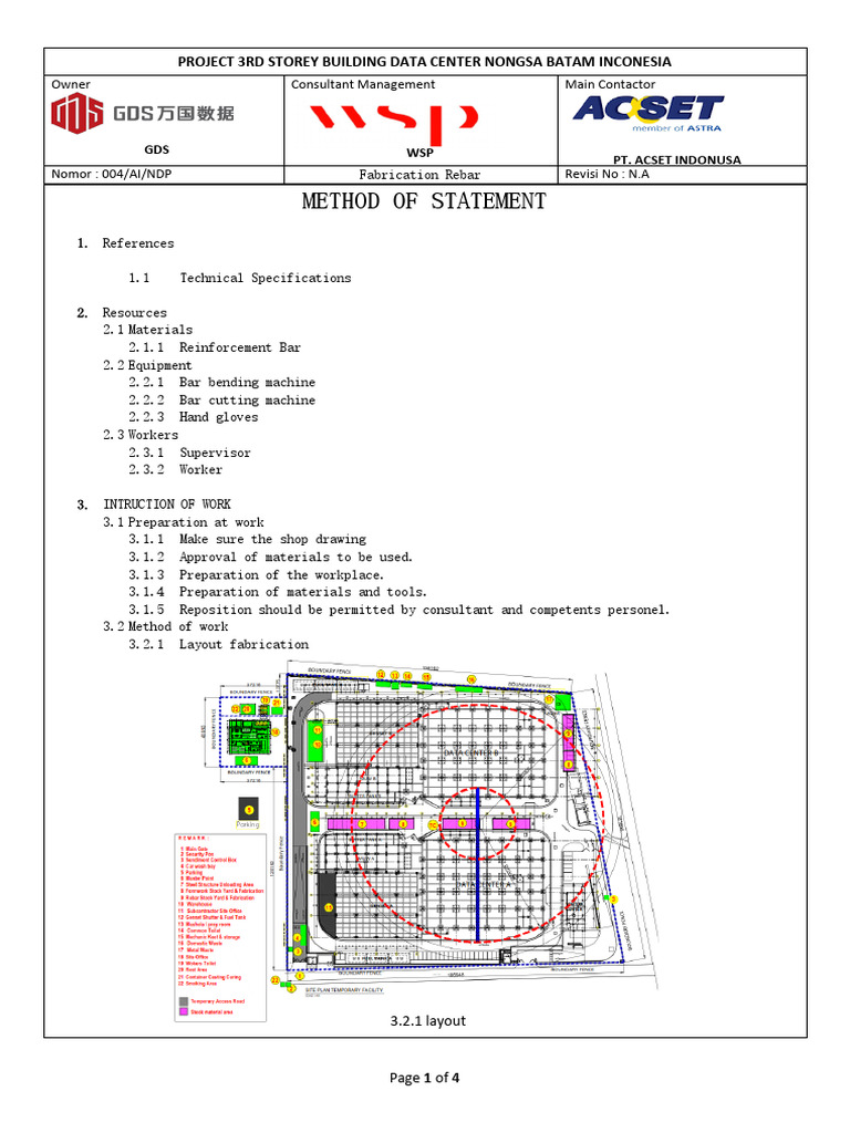 Metode Statement of Fabrication Rebar | PDF | Physical Sciences | Engineering