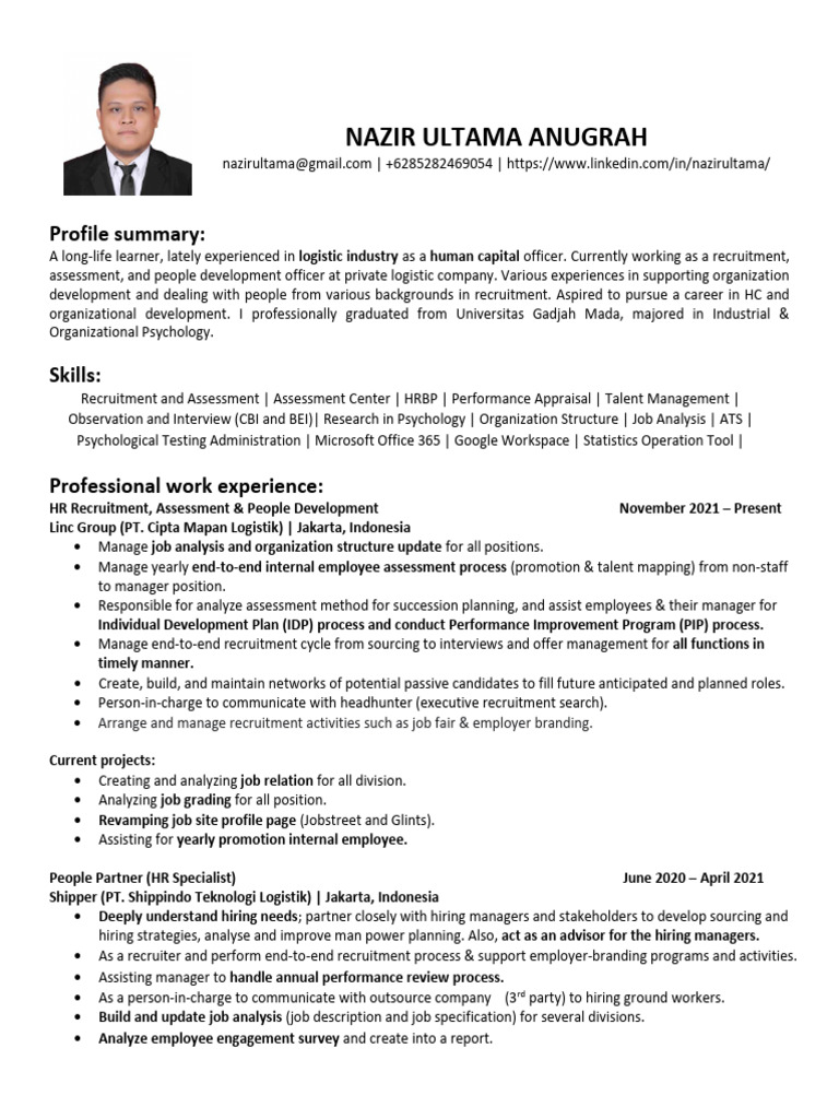 CV Nazir Ultama Anugrah 2023 | PDF | Recruitment | Business