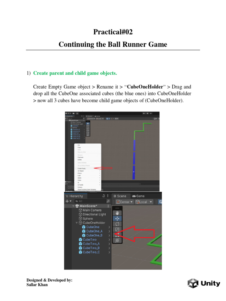 Practical Session - 02 (Continuing The Ball Runner Game) | PDF ...