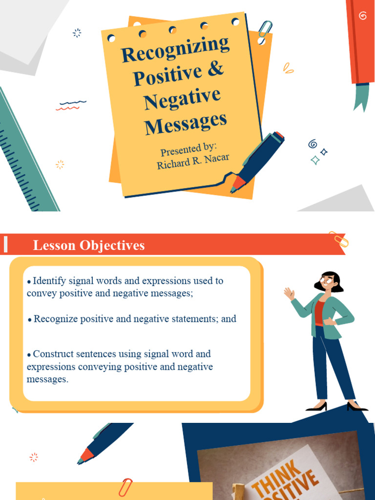 Positive and Negative Messages | PDF