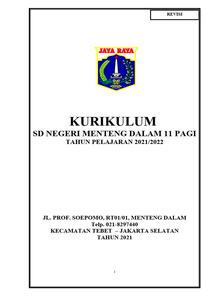 Cover Kurikulum 2021-2022 | PDF
