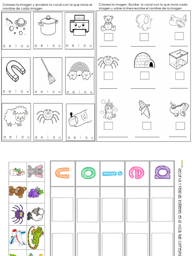 Actividades AEIOU | PDF