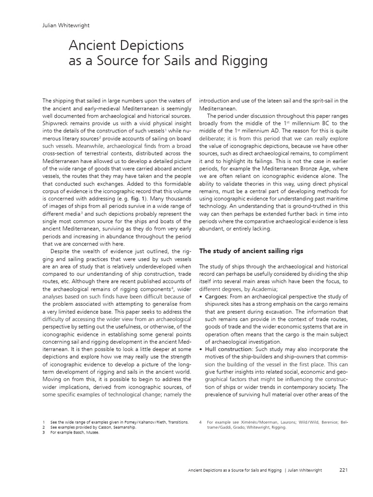 Ancient Sails and Rigging Insights | PDF | Mast (Sailing) | Sail