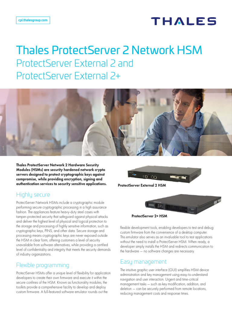 Thales ProtectServer Network HSM2 PB | PDF | Cryptography | Security