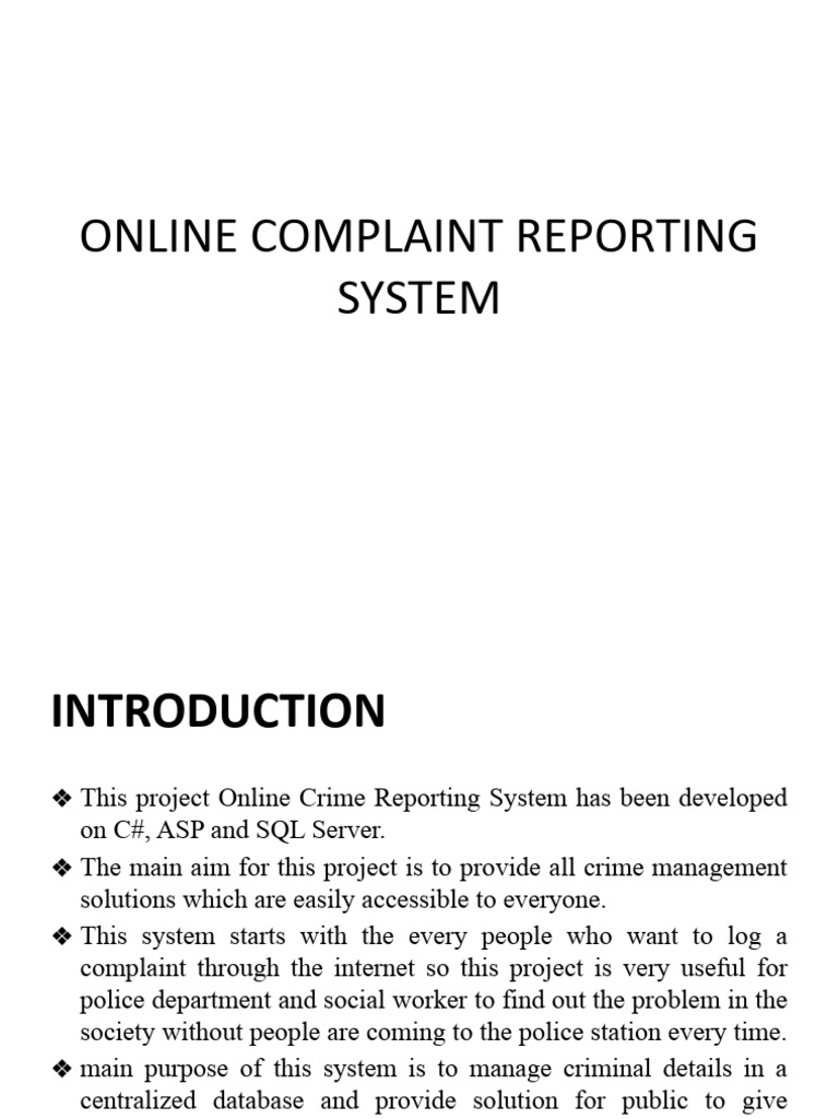 Online Crime Reporting System | PDF | Police | Http Cookie