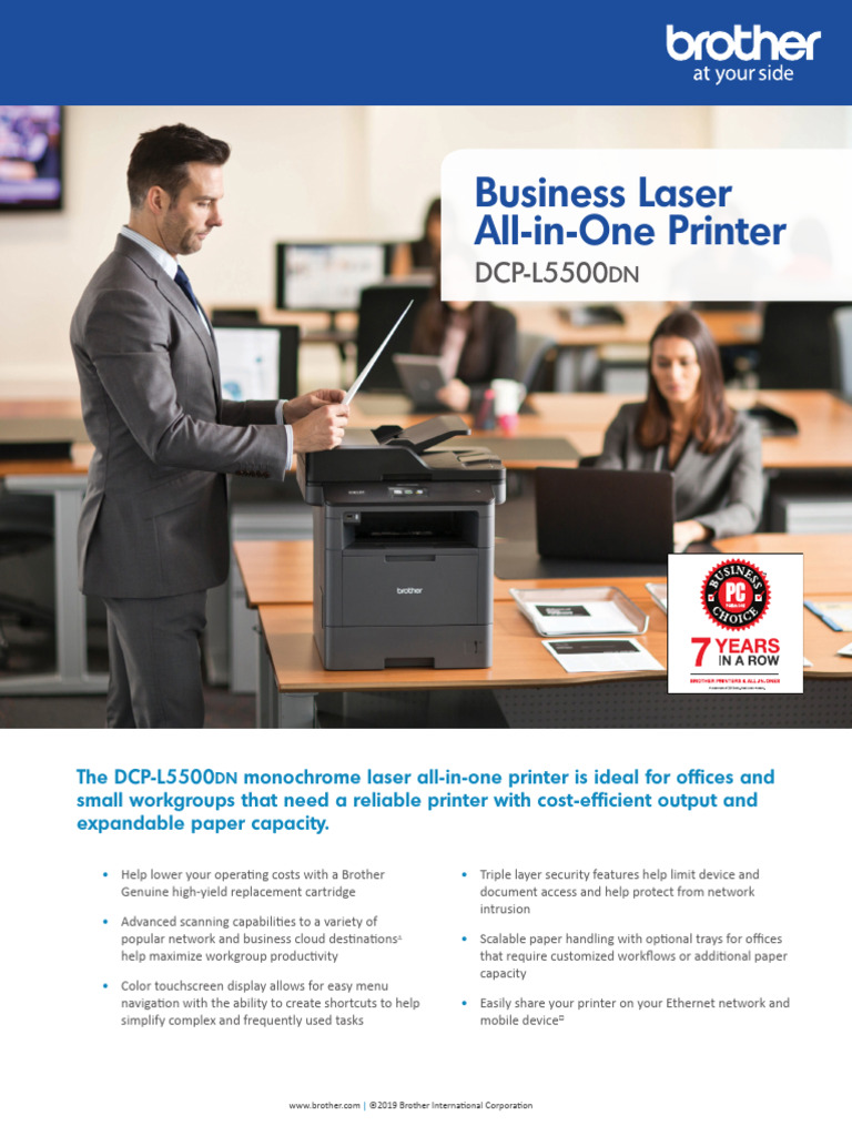 DCP-L5500DN Brochure | PDF | Printer (Computing) | Image Scanner