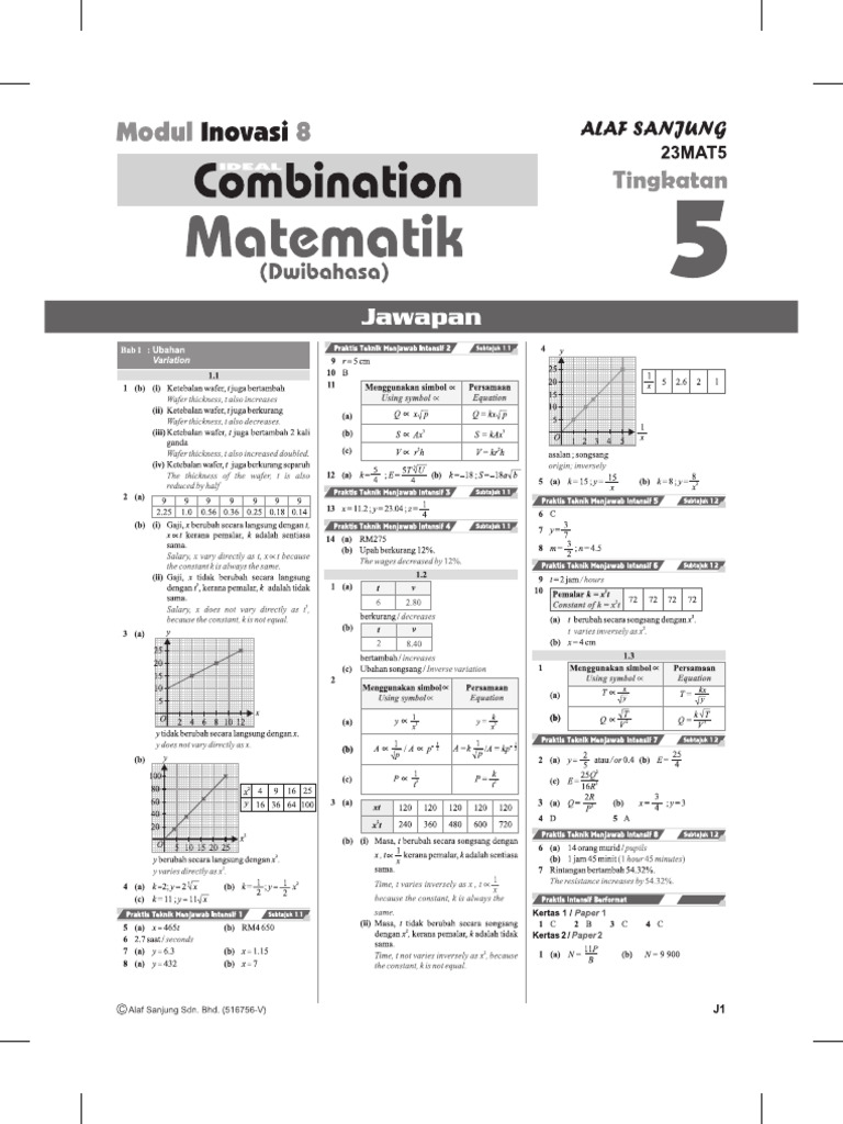 Jawapan Math T5 | PDF