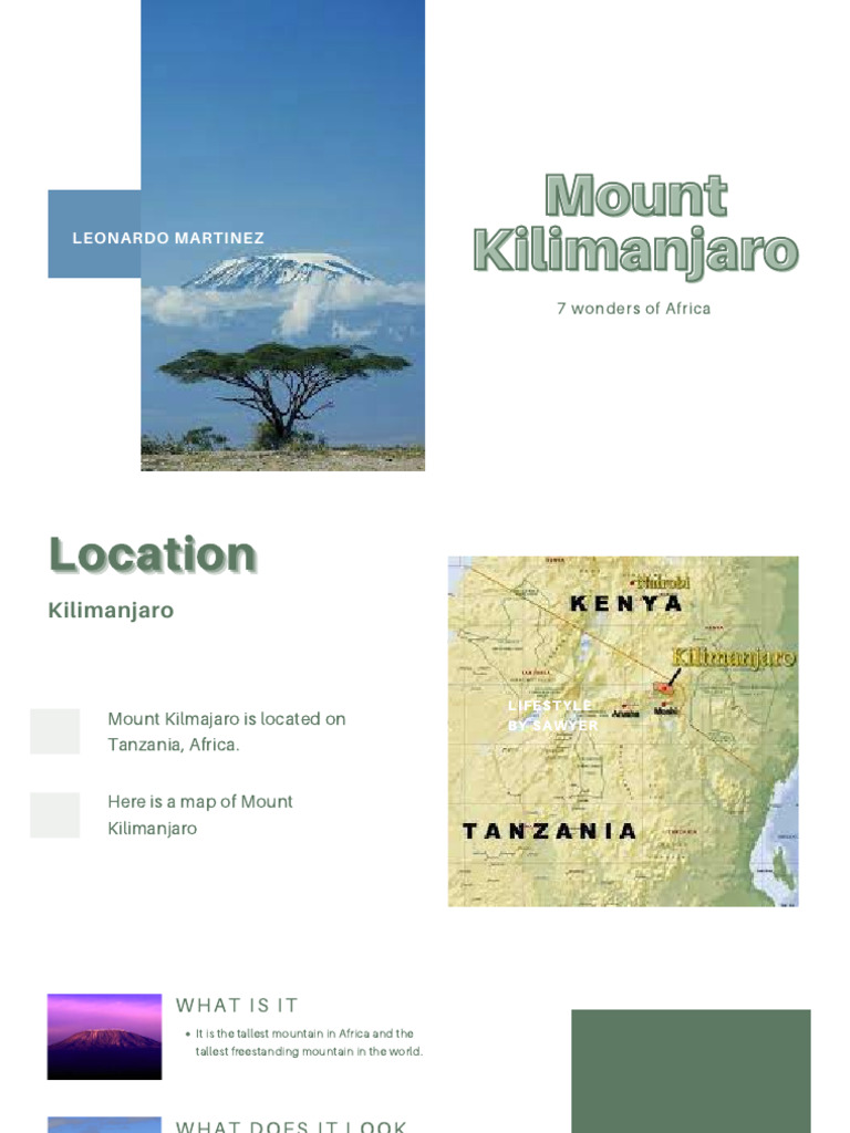 Mount Kilmajaro | PDF | Mountains | Earth Sciences