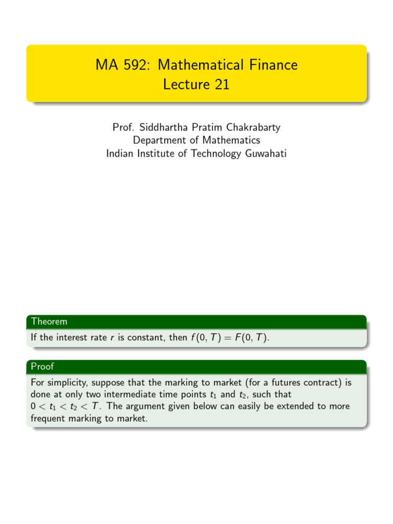 MA 592 2023 Lecture 21 | PDF | Logical Expressions | Mathematics
