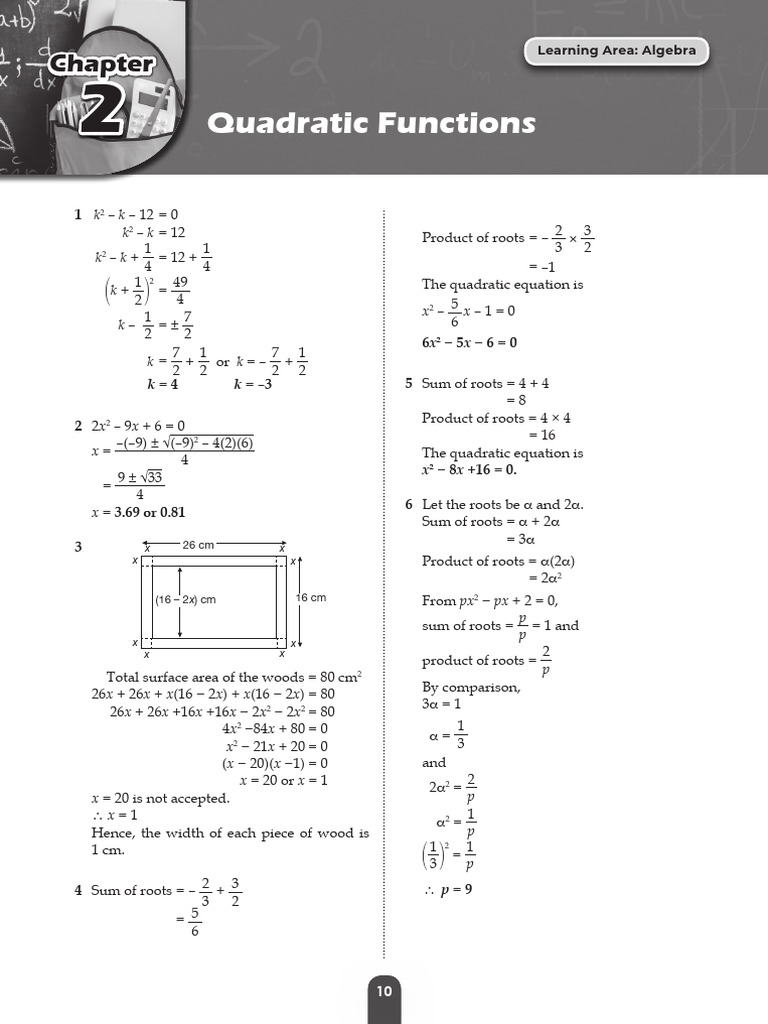 Analysis SPM Add Maths - F4 C2 | PDF | Zero Of A Function | Elementary ...