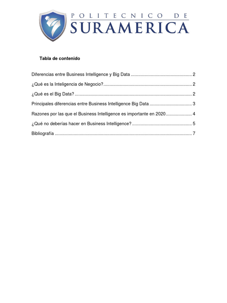 Diferencias Entre Business Intelligence y Big Data | PDF | Inteligencia ... Diferencias Entre Business Intelligence y Big Data | PDF | Inteligencia ...