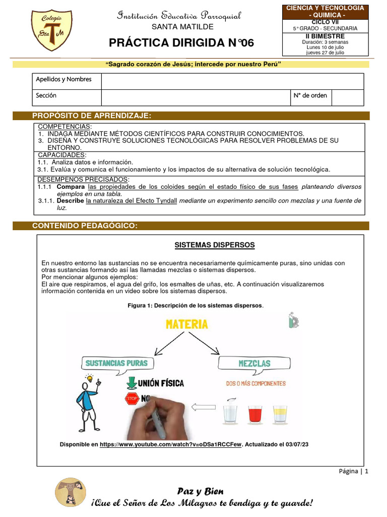 PD6-1 - 5to Sec Quimica | PDF | Sangre | Química