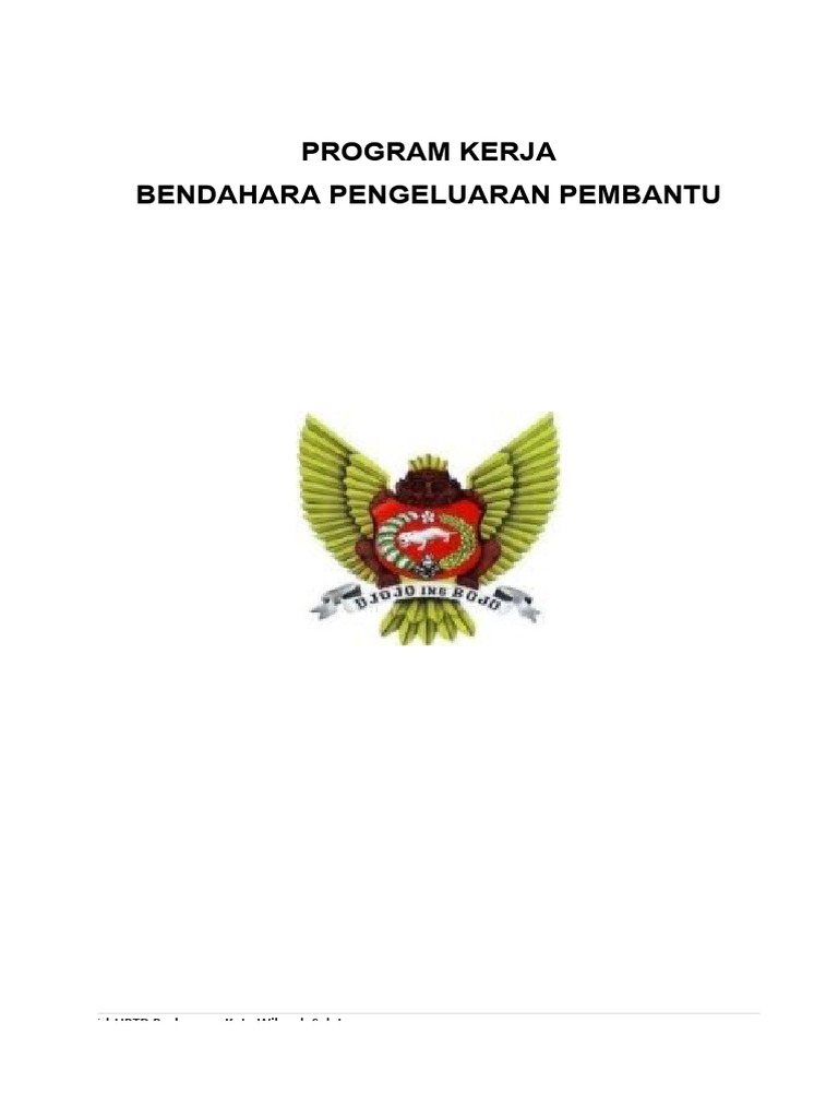 Program Kerja BENDAHARA PENGELUARAN | PDF