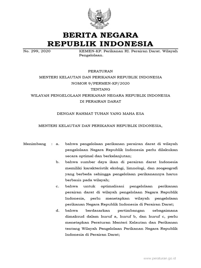 bn299-2020 Pengelolaan Perikanan Darat | PDF
