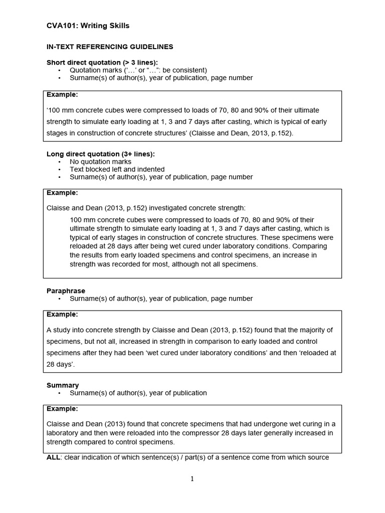 In-Text Referencing Guide | PDF | Ellipsis | Writing