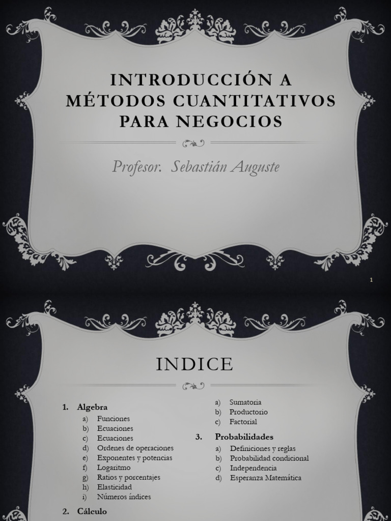 00 Introduccion Metodos Cuantitativos para Negocios | PDF | Ecuaciones | Álgebra