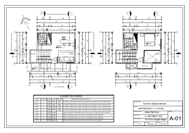 Plano de Distribución-Primer y Segundo Nivel | PDF