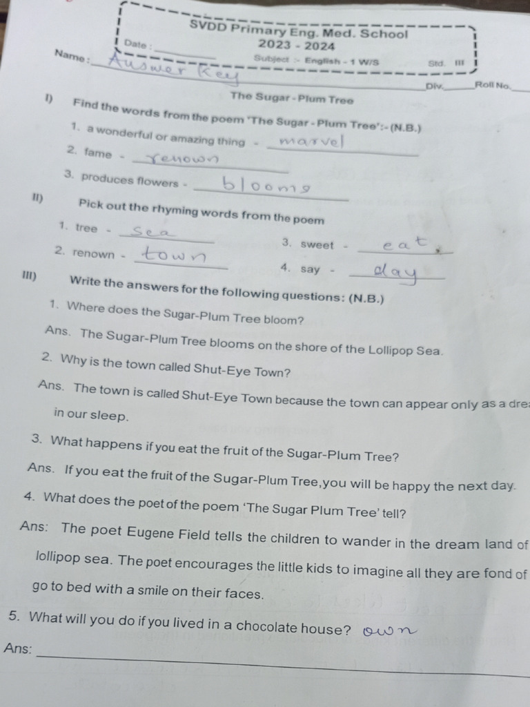 The Sugar Plum Tree | PDF