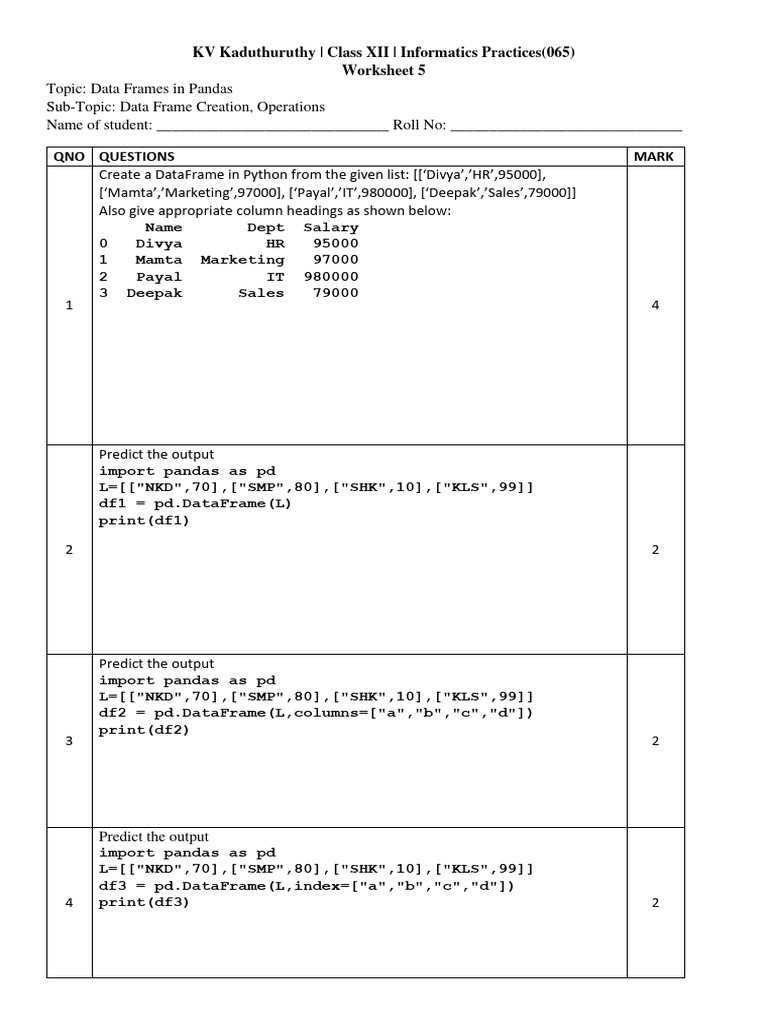 Ip Worksheet 5 - Q'S | PDF | Computing | Computer Science