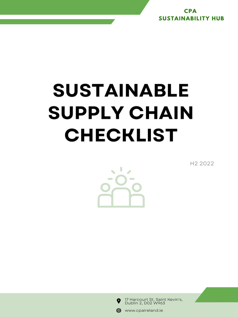 SSC Checklist | PDF | Supply Chain | Sustainability