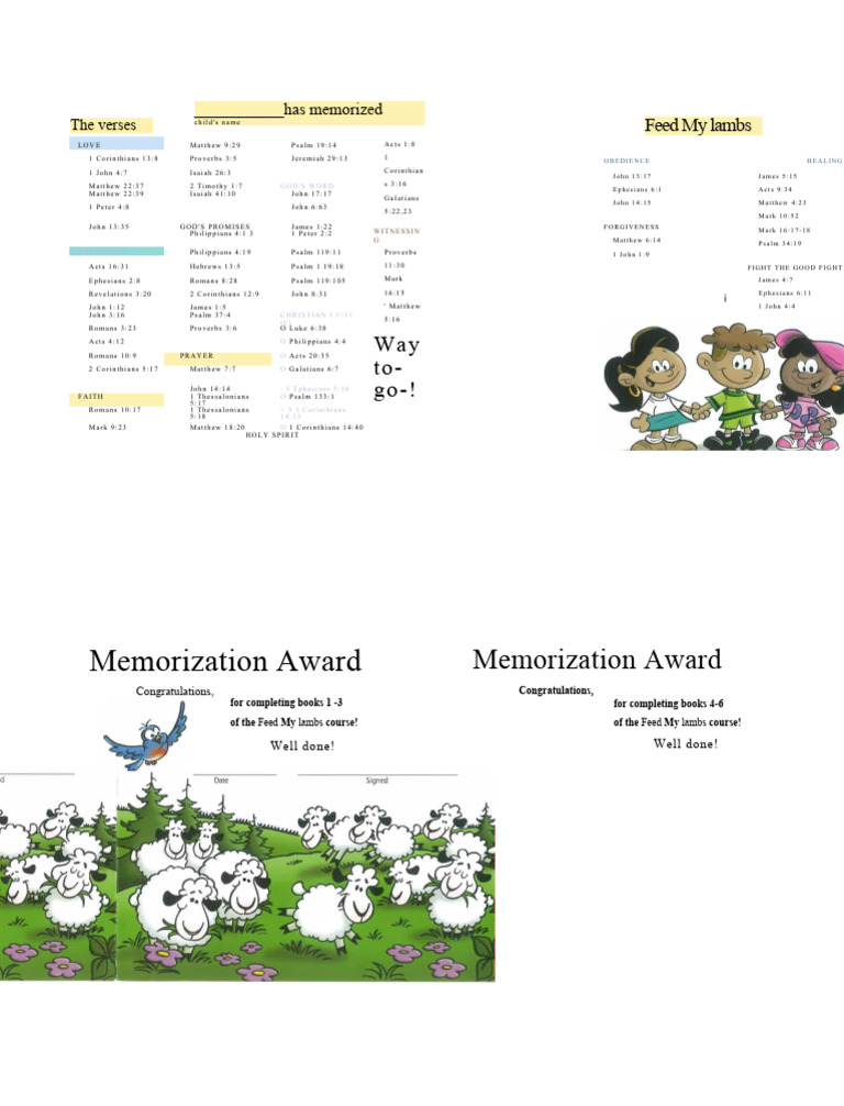 FML Bible Verses-Certificates | PDF | Gospel Of Matthew | Acts Of The ...