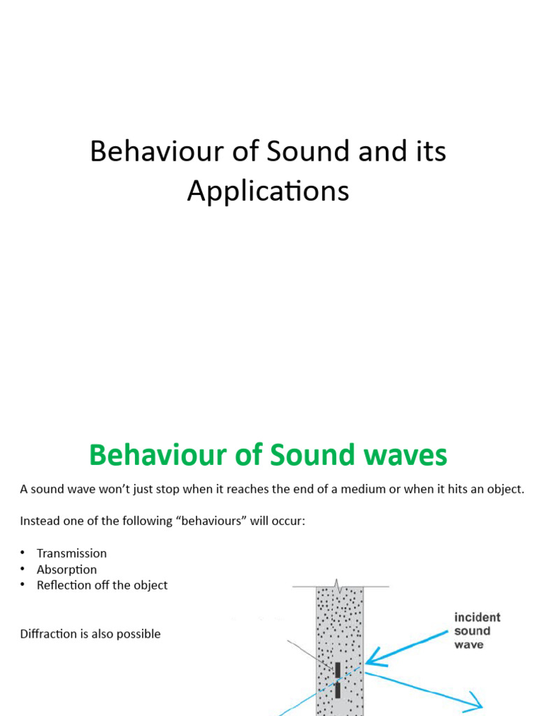 Pp Sound Wave Behaviour And Applications Download Free Pdf Sound