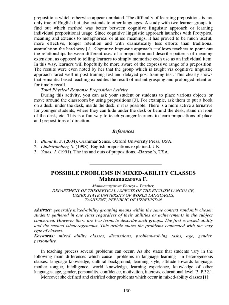 Possible Problems in Mixed Ability Classes | PDF | Learning | Methodology