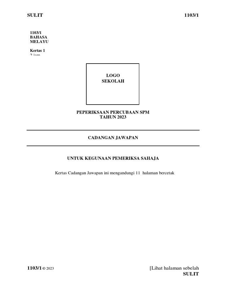 Contoh Jawapan Karangan SPM 2023 | PDF