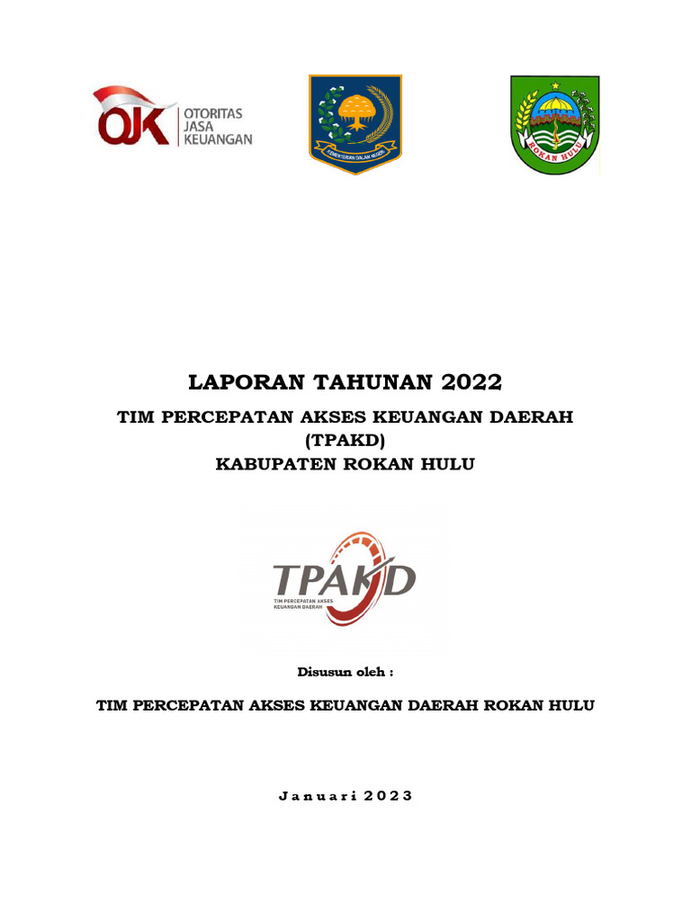 Laporan Tahunan TPAKD Kab. Rokan Hulu | PDF