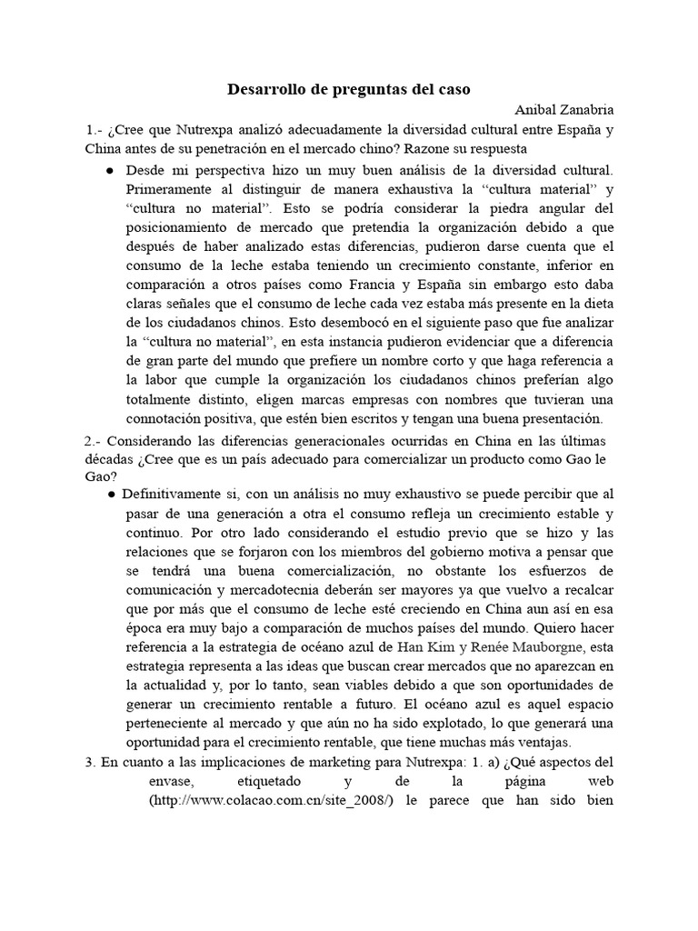 Estrategias de Nutrexpa en China | PDF | Marketing | China