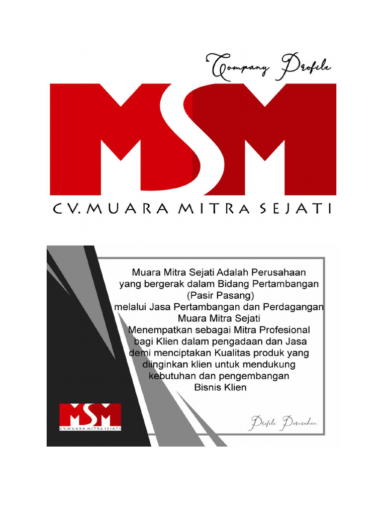 Company Profile Cv. Muara Mitra Sejati | PDF