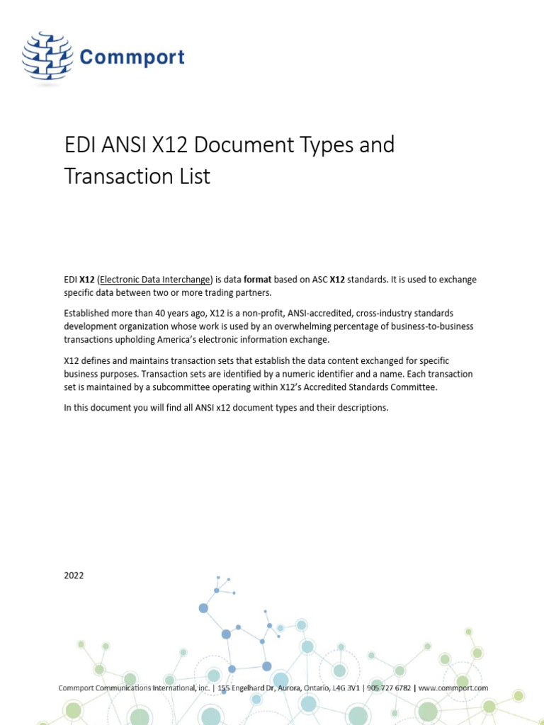 EDI Document Types | Download Free PDF | Electronic Data Interchange ...