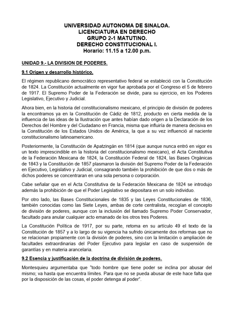 Unidad 9. La Division de Poderes 8777767#¿#¿# | PDF | Separación de ... Unidad 9. La Division de Poderes 8777767#¿#¿# | PDF | Separación de ...