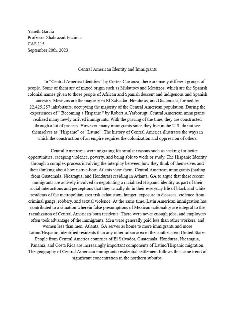 Summary and Reconstruction 1 | PDF | Central America | Hispanic And ...