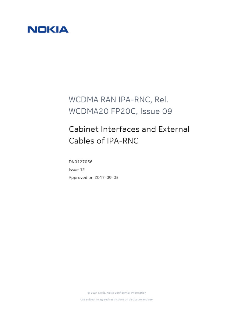 Cabinet Interfaces and External Cables of IPA-RNC | PDF | Computing ...