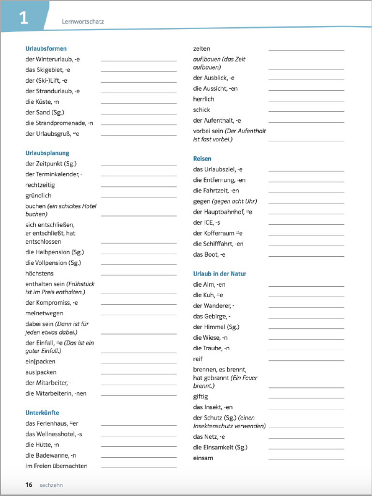 Netzwerk Neu B1 - Wortschatz | PDF