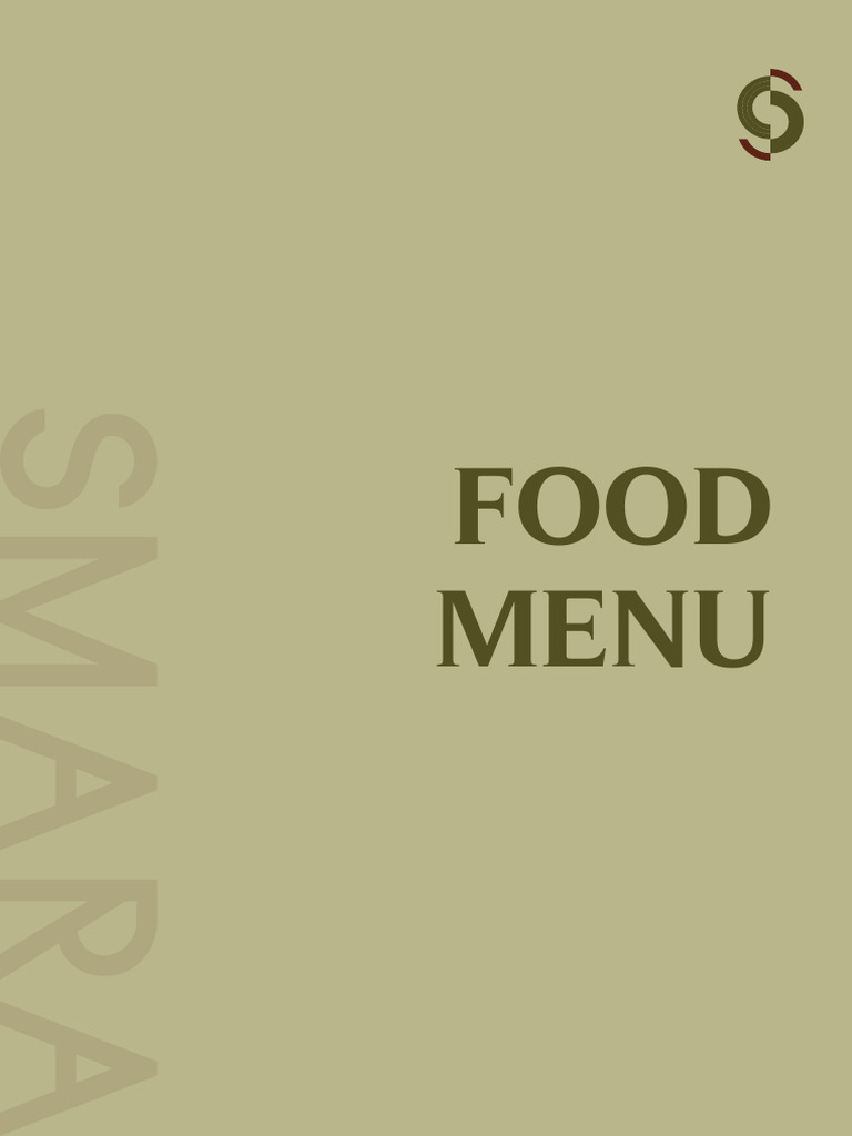 Smara - Menu Book 03-1 | PDF | Tea | Cuisine