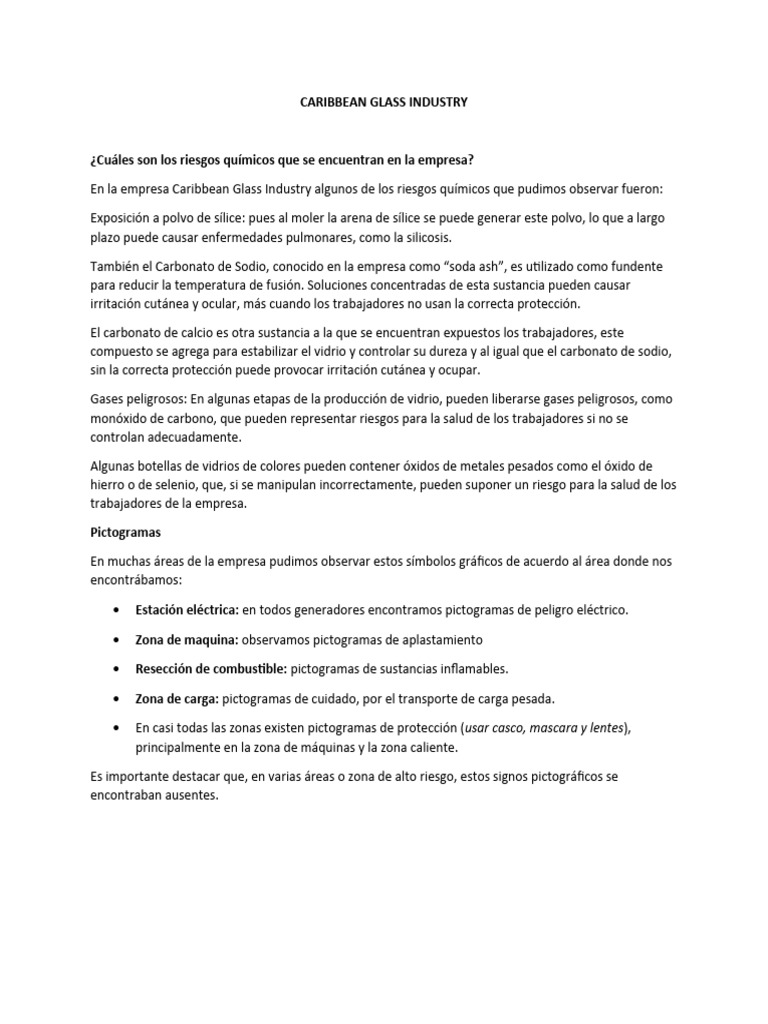 Caribbean Glass Industry | Descargar gratis PDF | Lentes | Evaluación