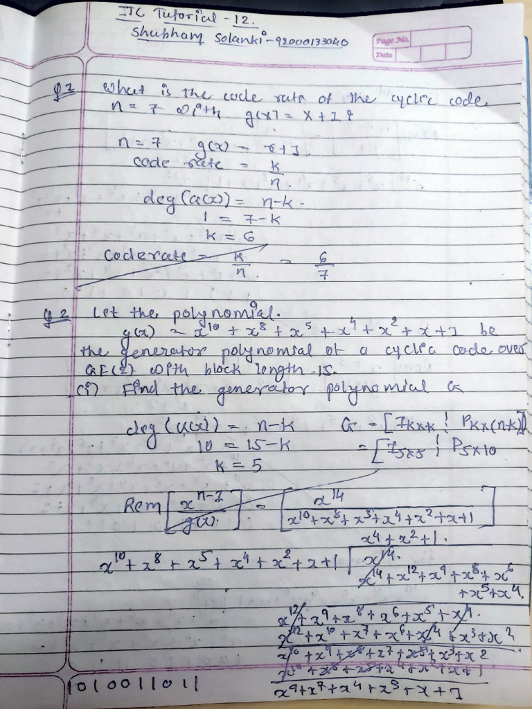 Itc Tutorial-12 92000133040 | PDF