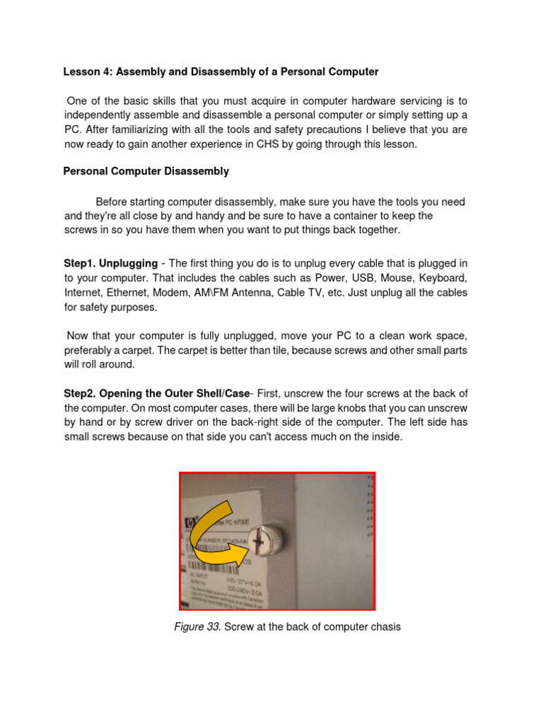 PC Assembly and Disassembly Guide | PDF | Electrical Connector ...