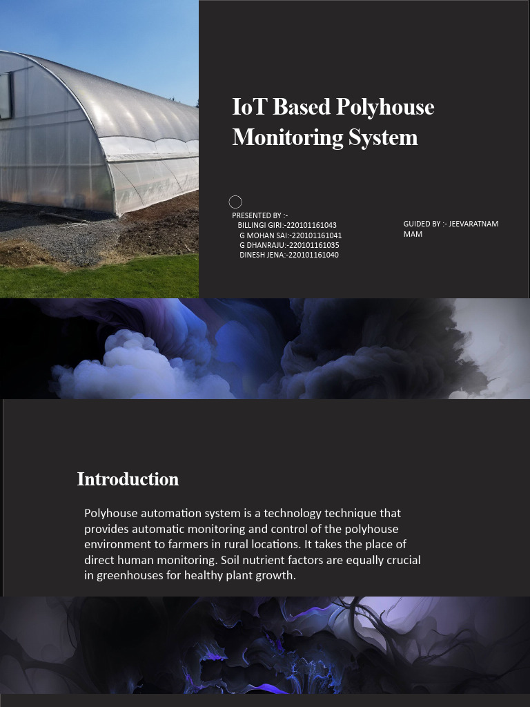 Iot Based Polyhouse Monitoring System | PDF | Internet Of Things | Automation