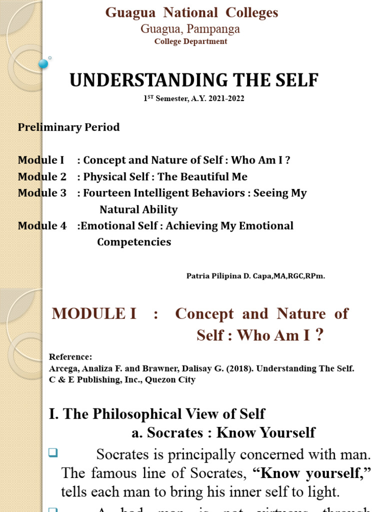 Understadning The Self Module Prelims | PDF | Emotions | Philosophy Of Self