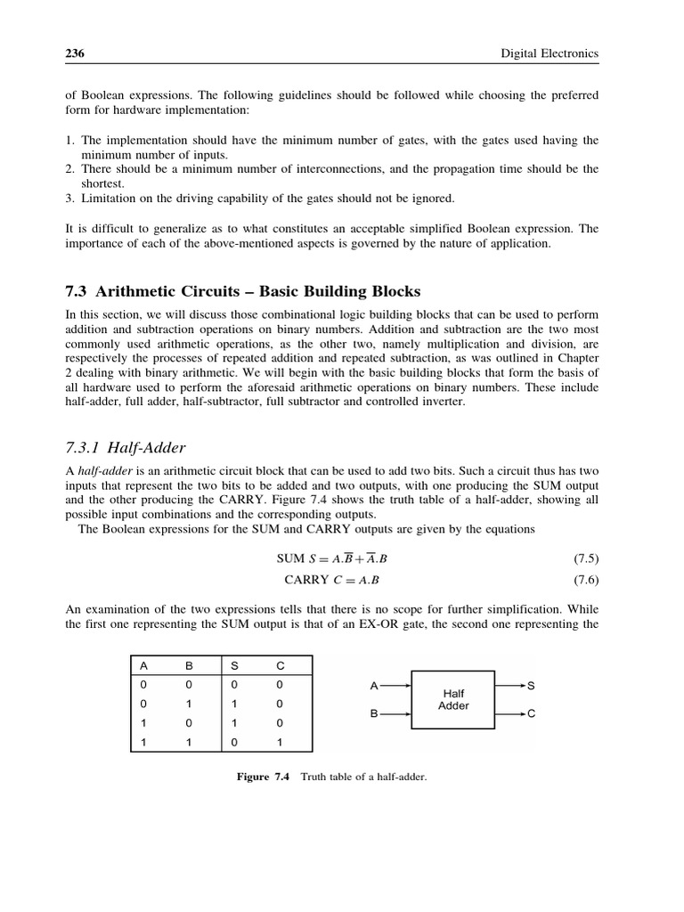 Half Adder Full Adder Class Material | PDF | Logic Gate | Theoretical Computer Science